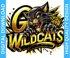 Wildcats Mascot Football Mascot Sublimation Design – Digital Kreative ...