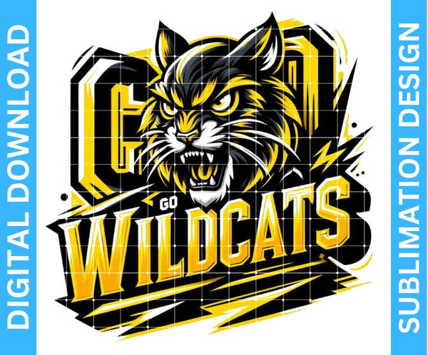 Wildcats Mascot Football Mascot Sublimation Design – Digital Kreative ...